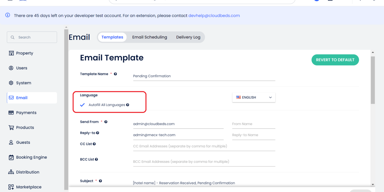 CloudBeds Support Article – RedDot - MECX-TECH